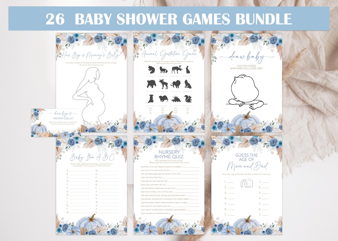 Editable Pumpkin Baby Shower Games Bundle. A Little Pumpkin is on the ...