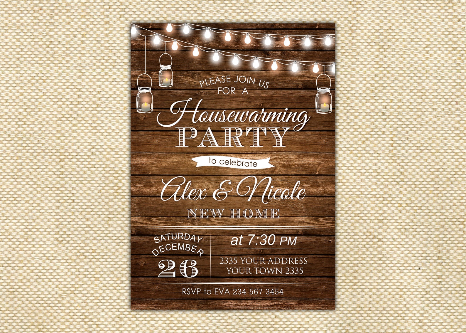 Housewarming Party Invitation. Rustic Housewarming Invitation. | Etsy