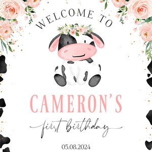 Editable Cow Birthday Invitation Bundle. Holy Cow I'm One. Cow Theme ...