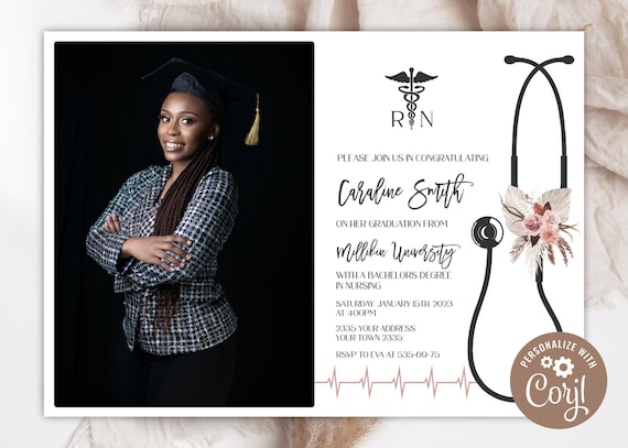 Sample Nursing Graduation Dinner Invitations
