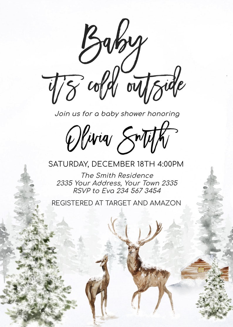 Editable Baby It's Cold Outside Baby Shower Invitation. - Etsy