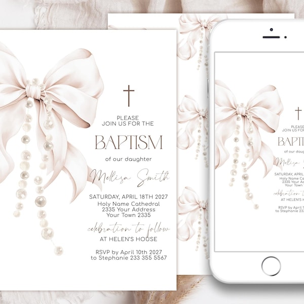 Baptism Ribbon and Rosary - Etsy