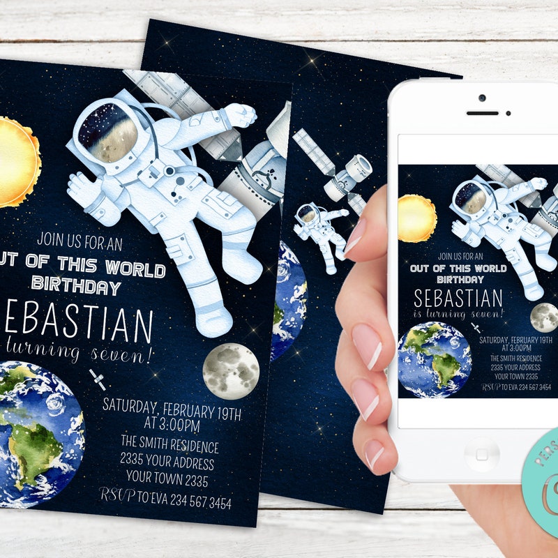 Planets Invitation - Etsy