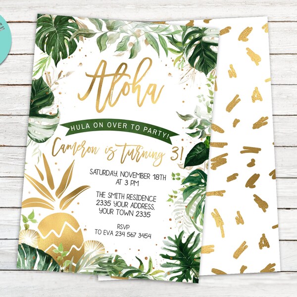 Aloha Invitation - Etsy