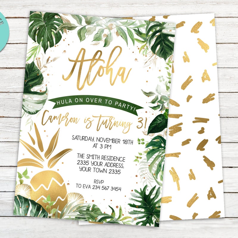 Aloha Invitation - Etsy