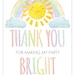 Editable Sunshine & Rainbow Thank You Card With Photo. Rainbow Thank ...