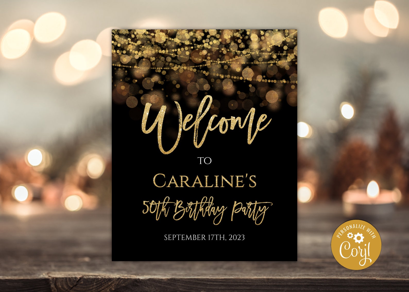 Editable Welcome Sign. Birthday Party Welcome Sign. Surprise - Etsy