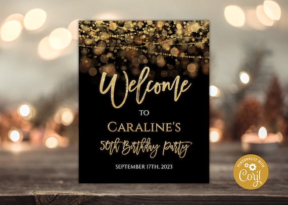 Glitter Welcome Sign