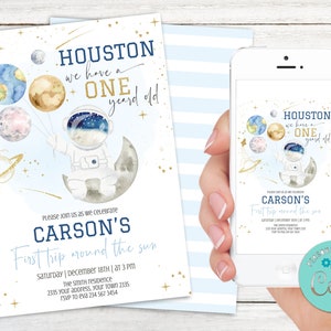 Editable Planet Birthday Invitation. Outer Space Invitation. | Etsy