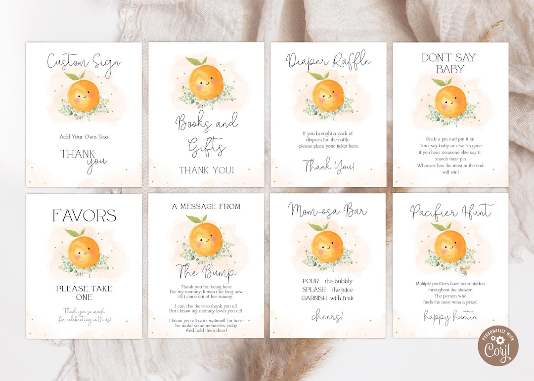 Editable Little Cutie Baby Shower Sign Bundle. A Little Cutie is on the ...