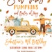 Editable Fall Scarecrow Pumpkin Truck Birthday Party - Etsy
