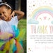 Editable Rainbow Thank You Card With Photo. Rainbow Thank You Tags ...