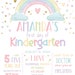 Editable Rainbow First Day of Kindergarten Sign. Rainbow 1st Day of ...