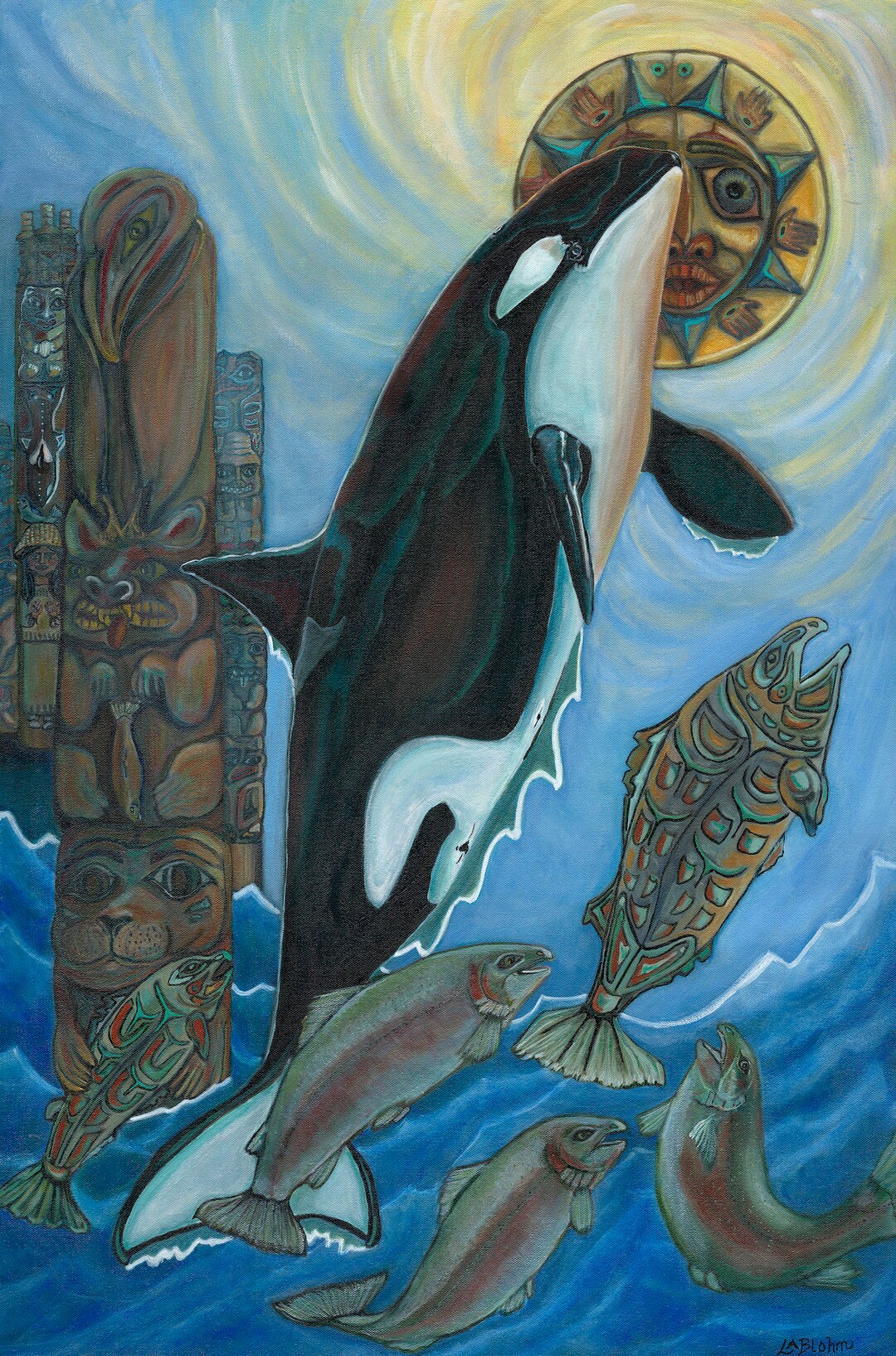 Orca Killer Whale Art Tokitae Lolita Southern Resident Salish Sea L-pod ...