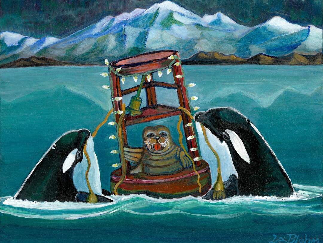 Orca Holiday Cards, Killer Whale Christmas Cards, Set of 2,4 or 6, 5.5 ...