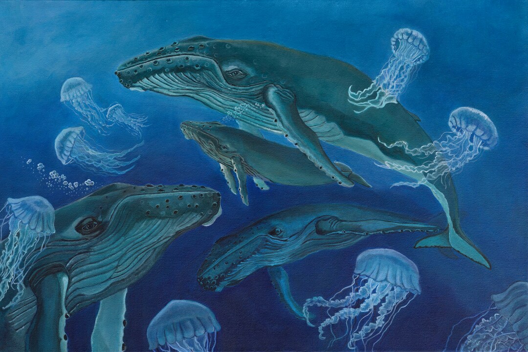 Humpback Whale Art, Humpback Wall Art, Salish Sea, Whale Prints ...