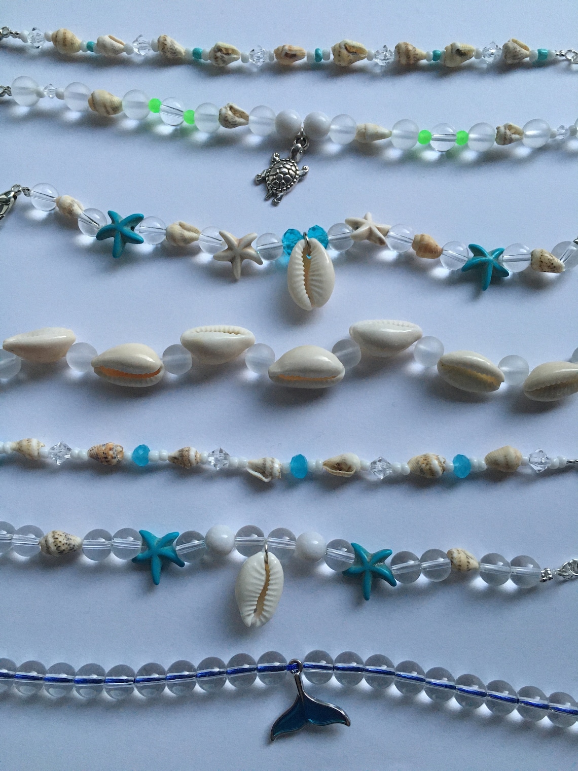 Beach Beaded Bracelets Shell Bracelets Beach Themed - Etsy