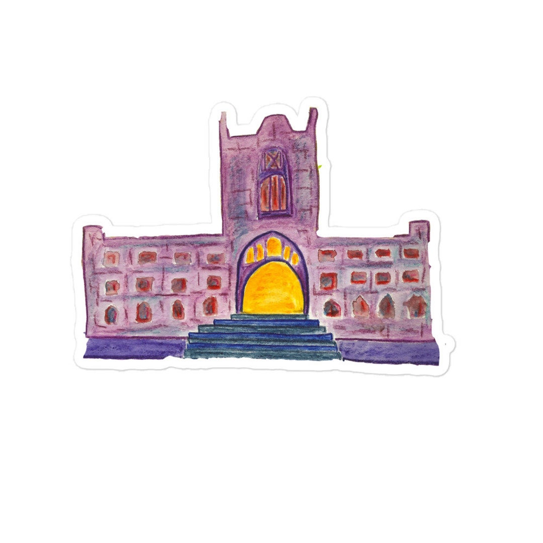 Fordham University Vinyl Sticker | Watercolor Keating Hall Bubble-free ...