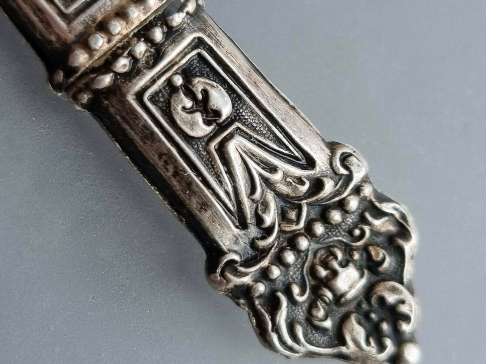 RARE Antique French Silver Art Nouveau 'green Man' - Etsy