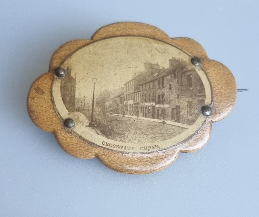 Rare Victorian Antique Wood Scenic Photographic crossgate Cupar ...