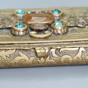 1920's Bohemian Czech Bejewelled Blue and Brown Topaz Paste Art Deco ...
