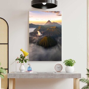 Volcanoes Print Volcanoes Landscape Volcanoes Wall Decor Volcanoes Wall ...