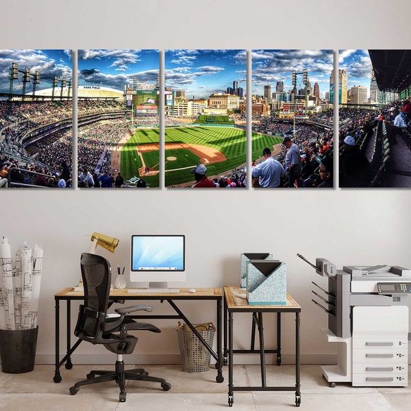 Detroit Tigers Stadium Wall Art - Etsy