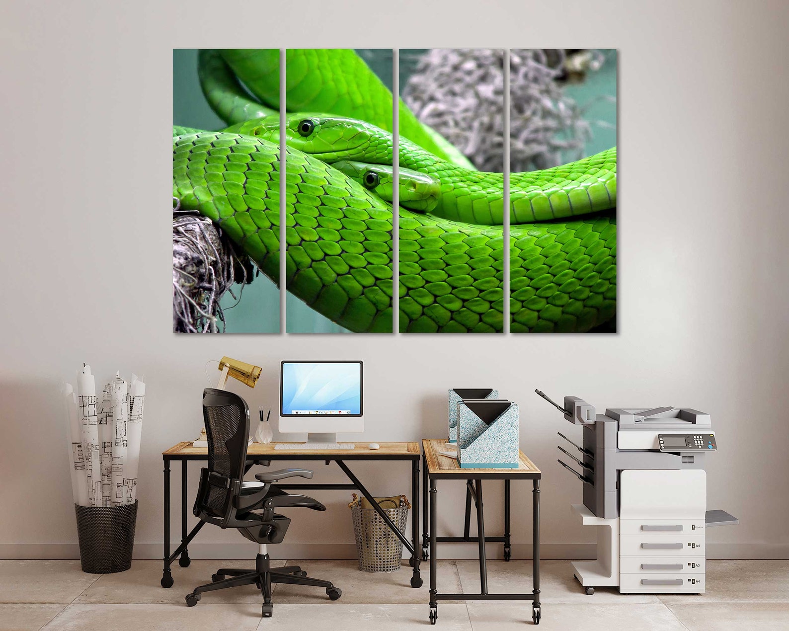 Snakes Large Canvas Print Wall Art Multi Panel Set Reptiles - Etsy
