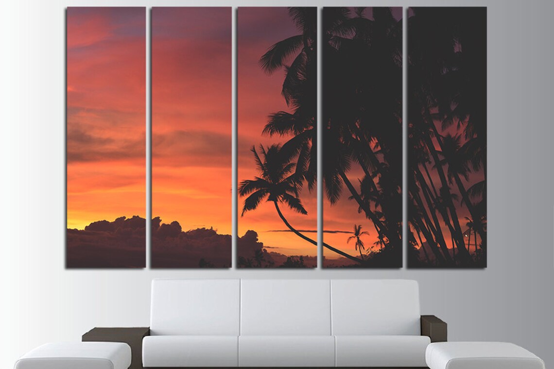 Large Wall Art Canvas Print Tropical Island Beach Ocean View | Etsy