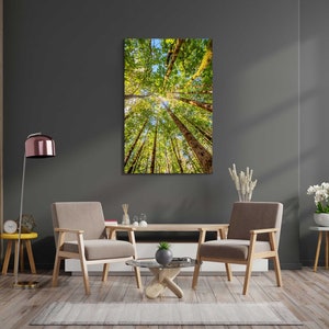 Green Trees Home Decor Art, Trees Wall Decor Prints, Forest Wall Art ...