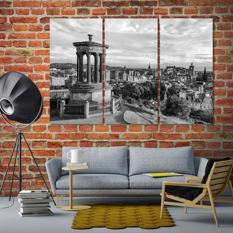 Canvas Set of Edinburgh Scotland Edinburgh art deco home | Etsy