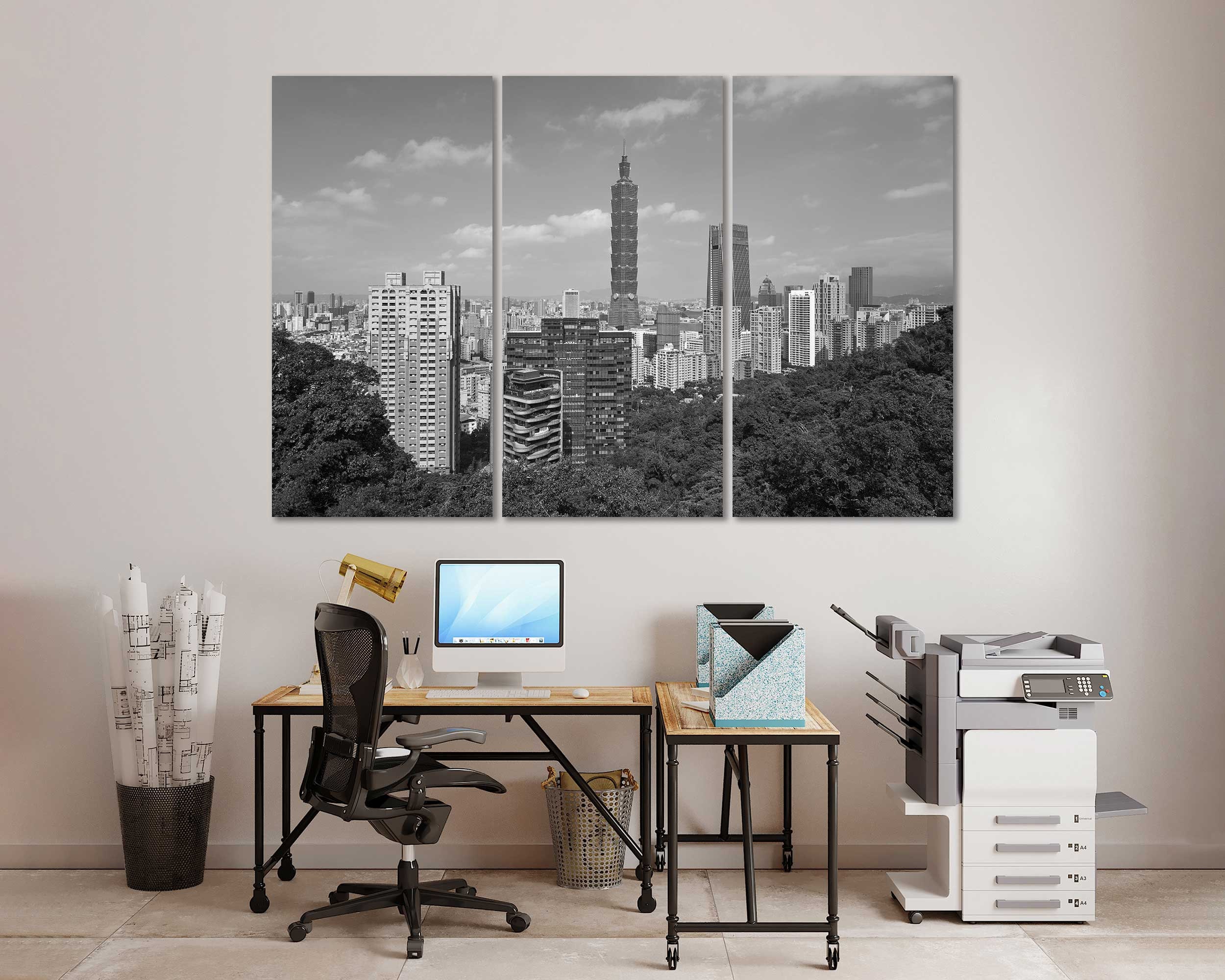 Taipei Art Taipei Wall Art Taipei Skyline Taipei Wall Decor - Etsy