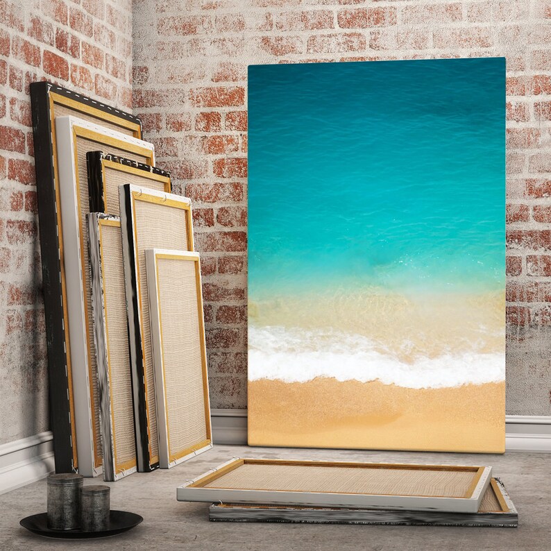 Seaside Wall Art Beach Printable Art Ocean Poster Top View | Etsy