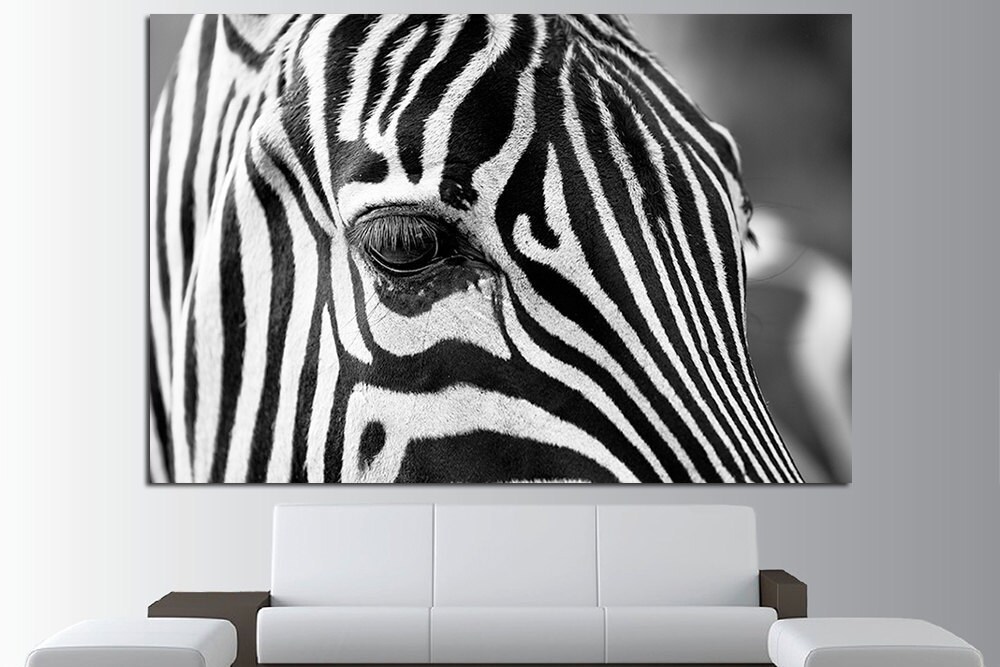 Large Zebra Canvas Print Wall Art Multi Panel Zebra Wall Art | Etsy
