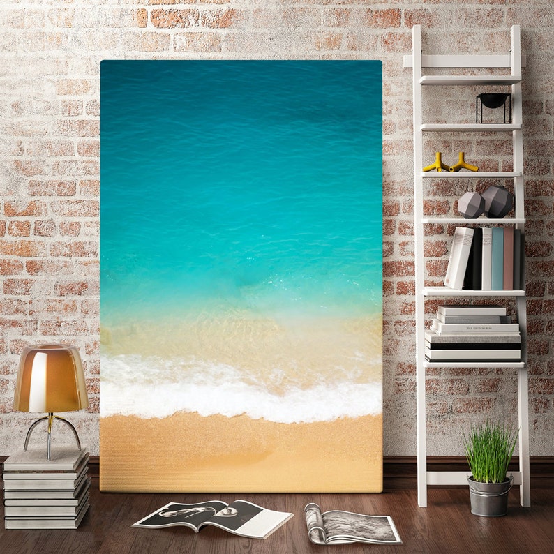 Seaside Wall Art Beach Printable Art Ocean Poster Top View | Etsy