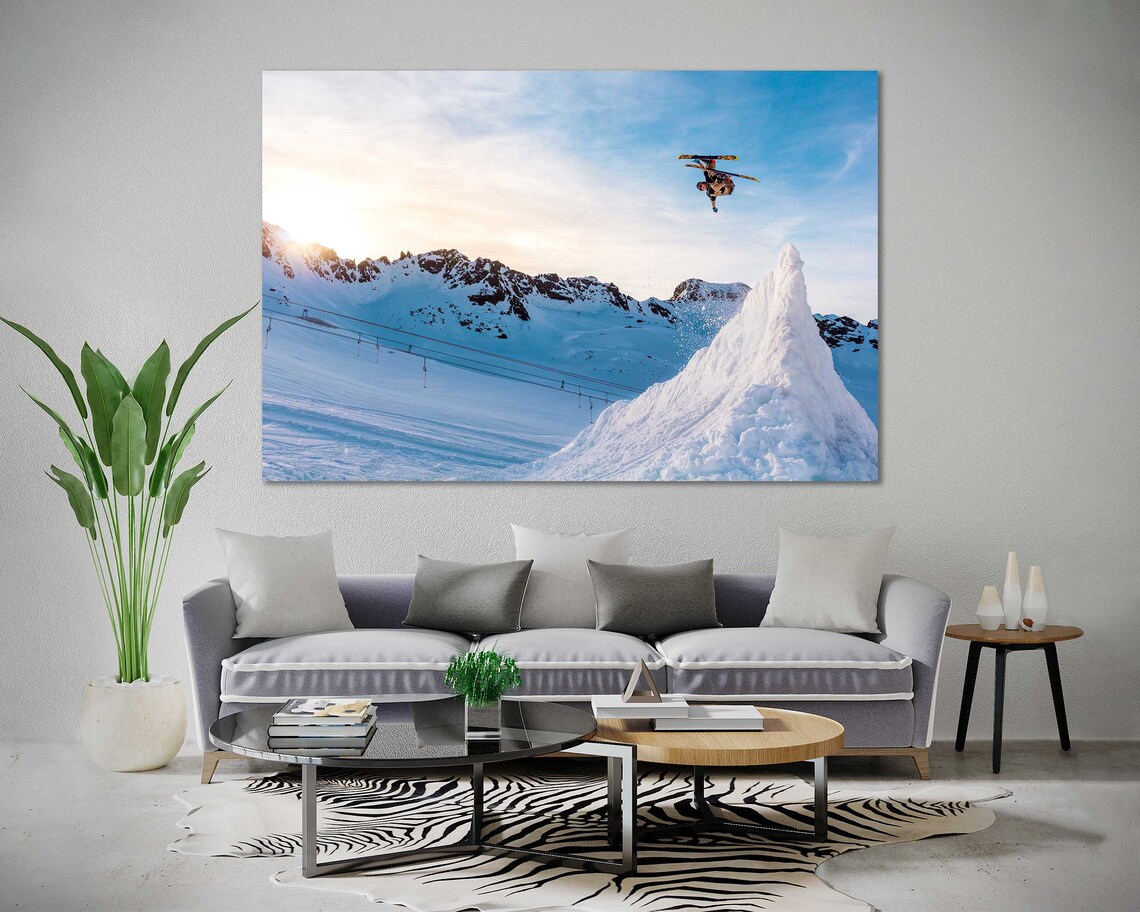 Skiing Wall Decor Canvas Prints Ski Bedroom Wall Decor Ideas Ski Wall ...