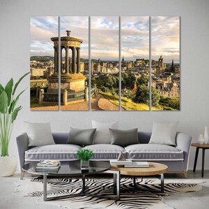 Canvas Set of Edinburgh Scotland, Edinburgh Art Deco Home Decor ...