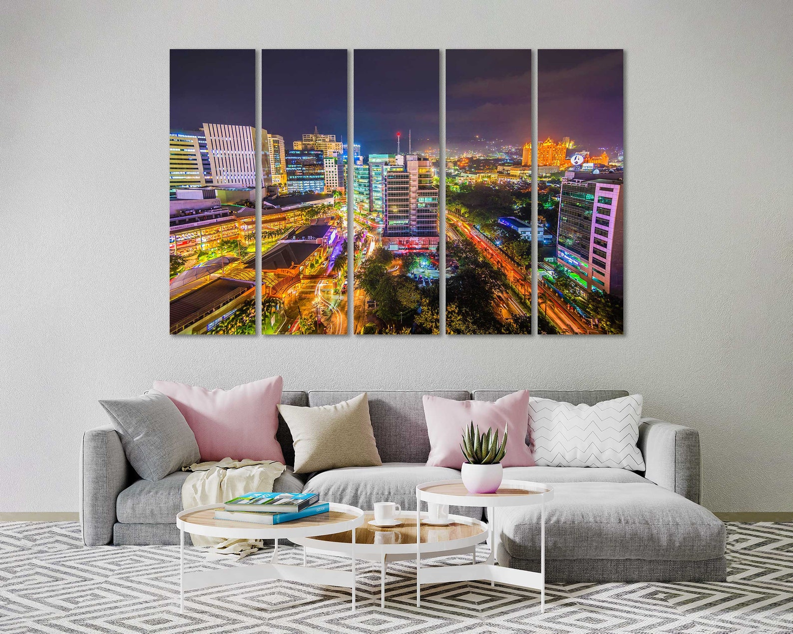 Canvas Set of Cebu City, Philippines Art Wall, Cebu Print Canvas, Cebu ...