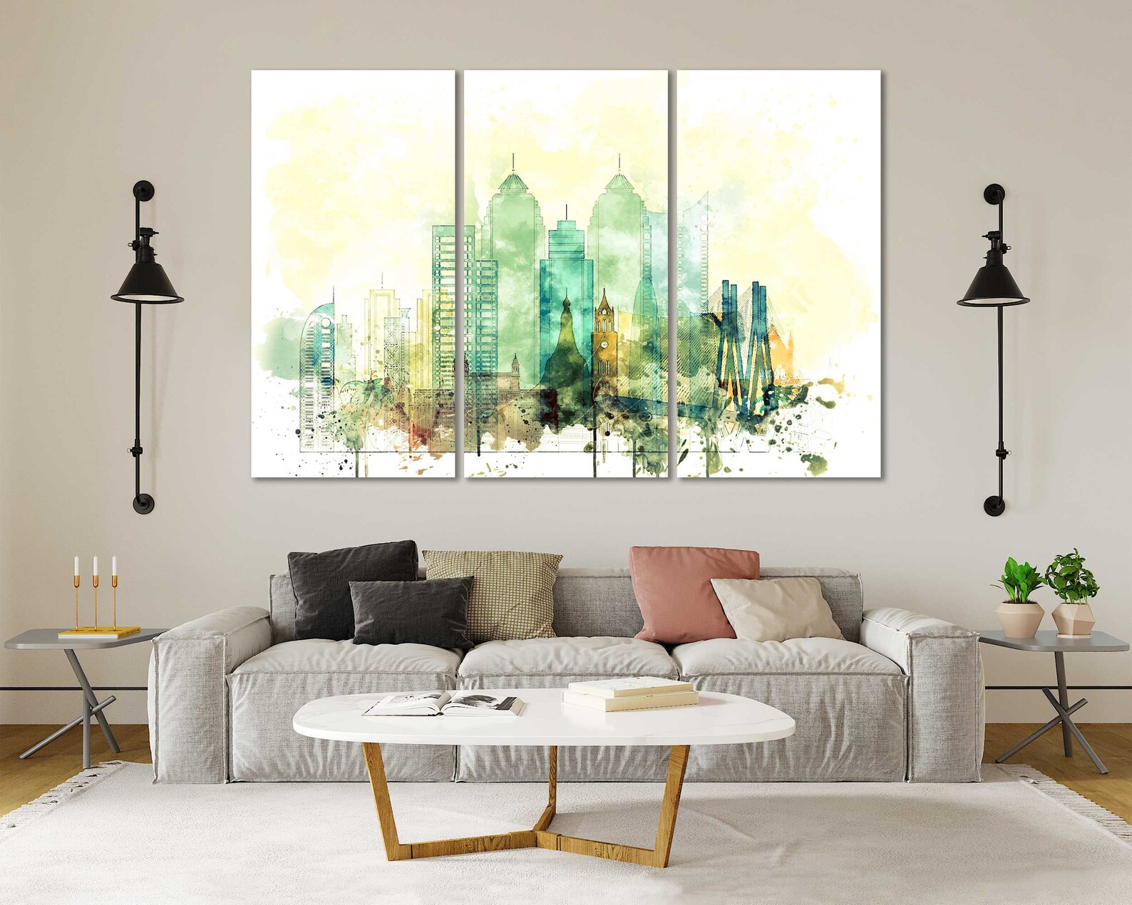 Mumbai Large Wall Art Sale Mumbai Wall Painting Decor Mumbai Wall Art ...