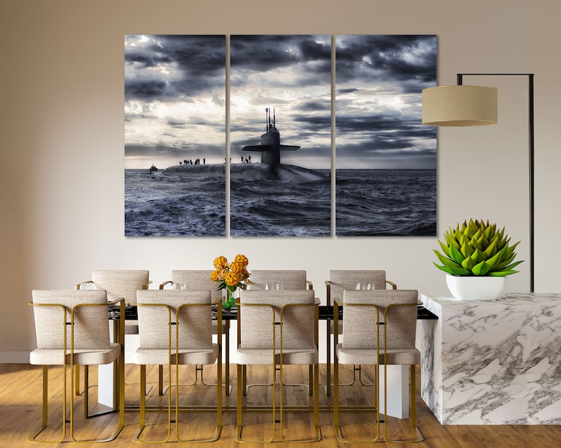 Submarine Ocean Photography Print – Naval Military Wall Art | Stormy ...
