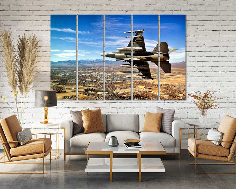 Fighter Print Canvas Military Aircraft Art Decor for Wall - Etsy