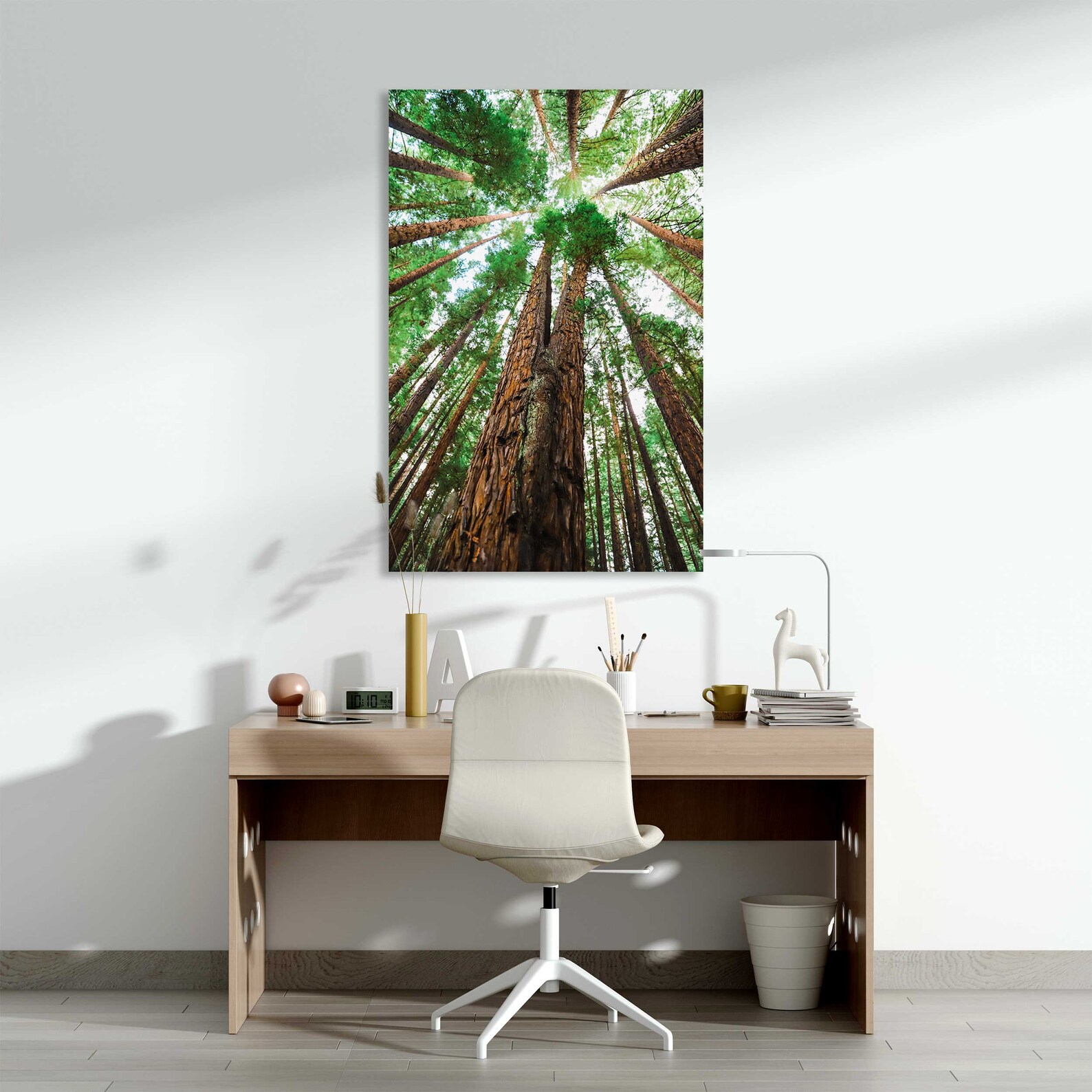 Forest Trees Wall Home Decor Green Forest Trees Wall Art for | Etsy