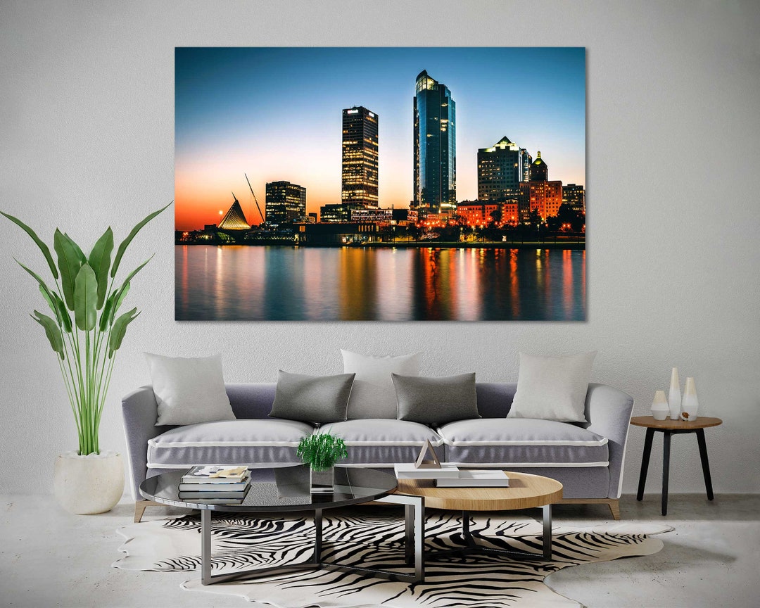 Milwaukee Cityscape Photography Print – Wisconsin Skyline Wall Art ...