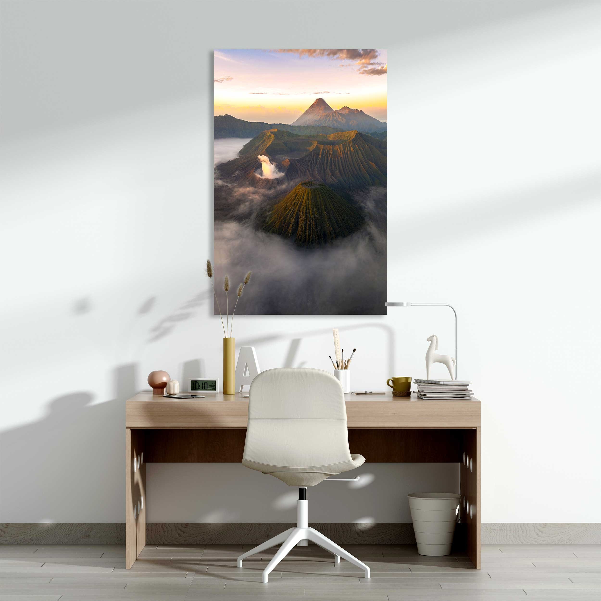 Volcanoes Print Volcanoes Landscape Volcanoes Wall Decor Volcanoes Wall ...