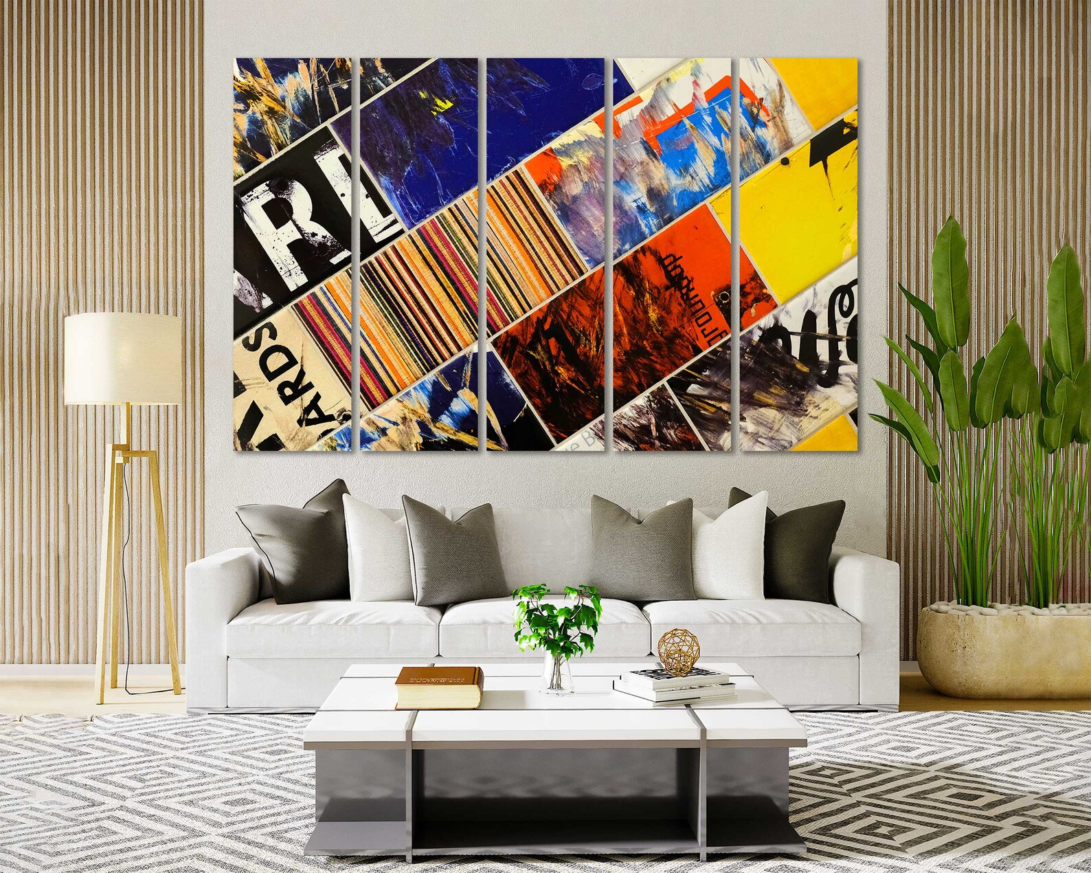 Canvas Set of Abstract Artwork Modern abstract canvas wall | Etsy