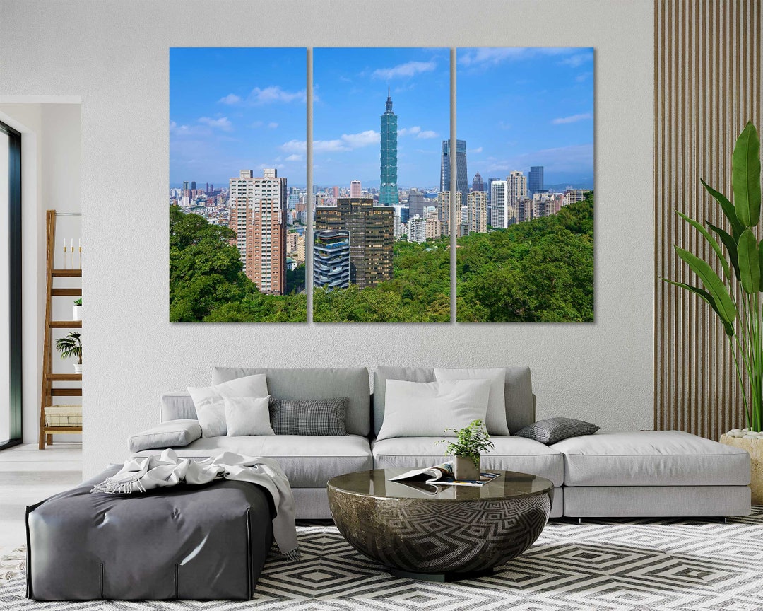 Taipei Art Taipei Wall Art Taipei Skyline Taipei Wall Decor Taipei ...