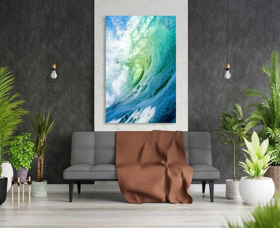 Ocean Wave Wall Decor Art Big Wave Print Canvas Sea Wave - Etsy