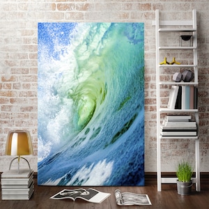 Ocean Wave Wall Decor Art, Big Wave Print Canvas, Sea Wave Painting on ...
