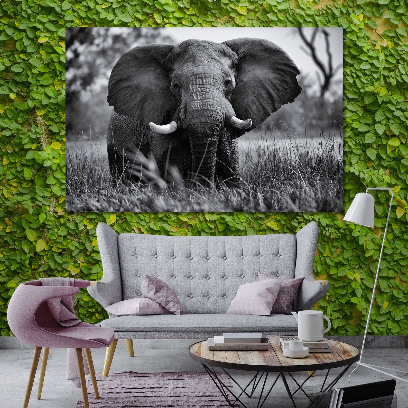 Canvas Set of Elephant Elephant living room wall decor ideas | Etsy