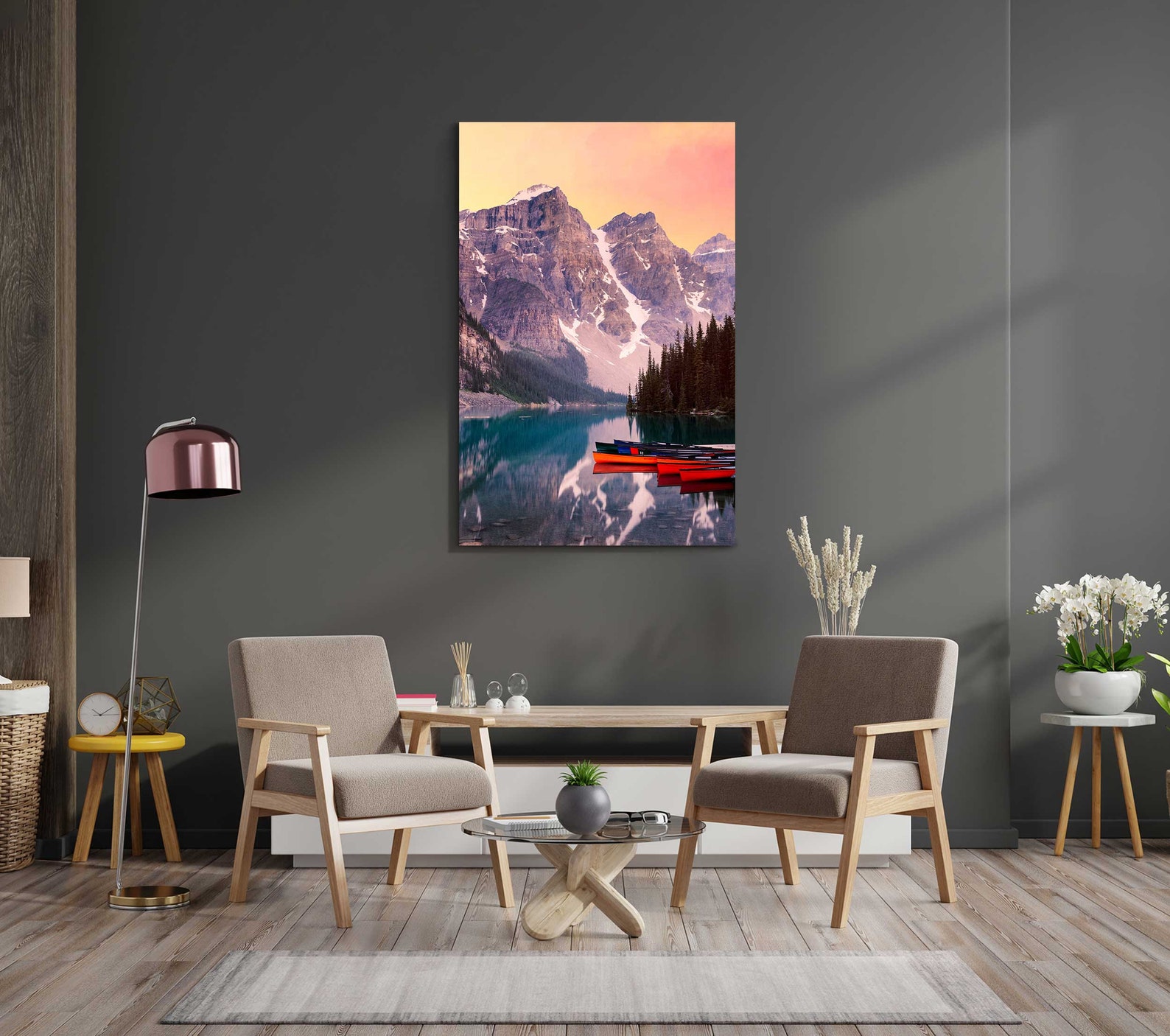 Canvas Art of Banff National Park Mountains Landscape Print - Etsy